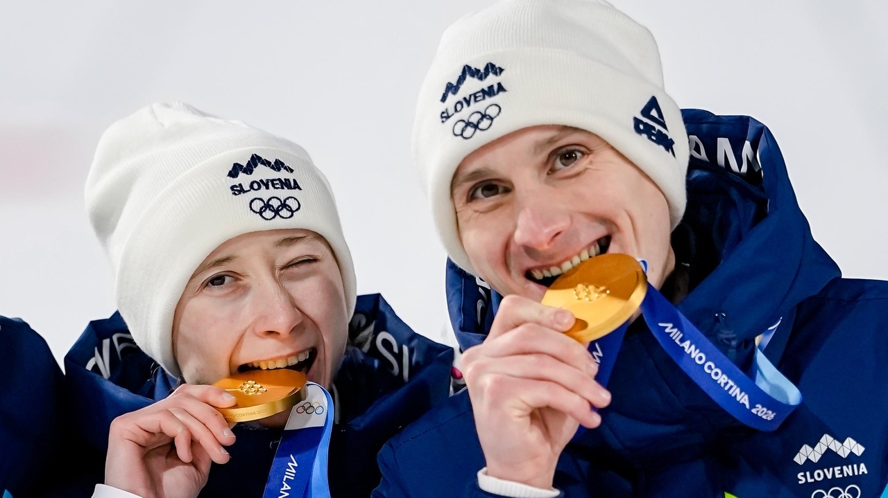 Slovenian siblings Domen and Nika Prevc win Olympic gold in ski jumping ...