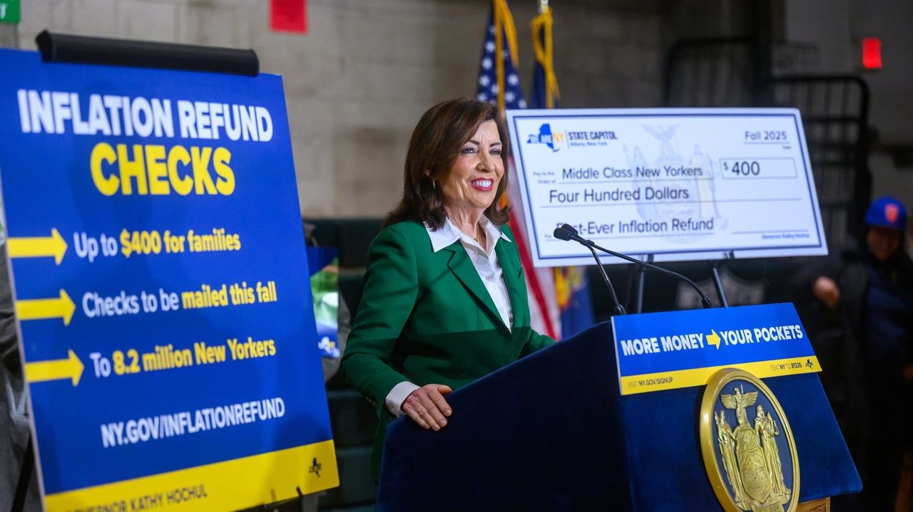 Most inflation refund checks already sent to New Yorkers - Newsday