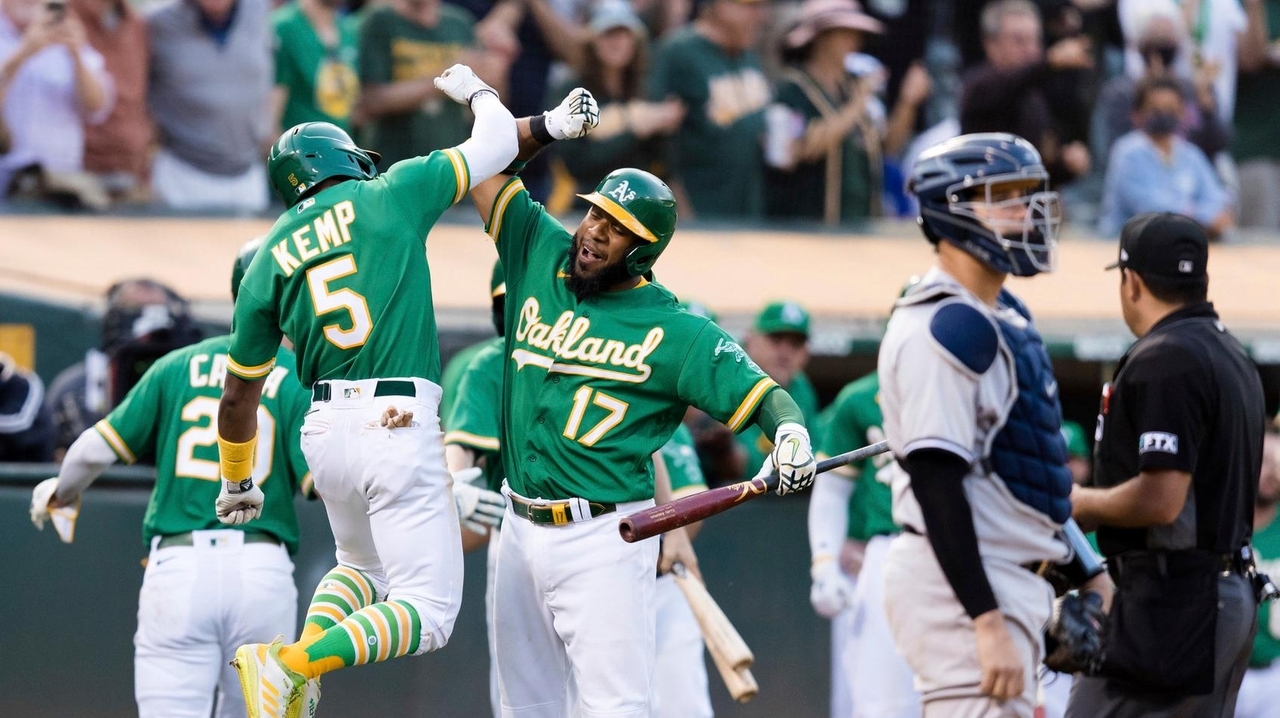 Tony Kemp's two-run homer off Chad Green in eighth lifts A's over ...