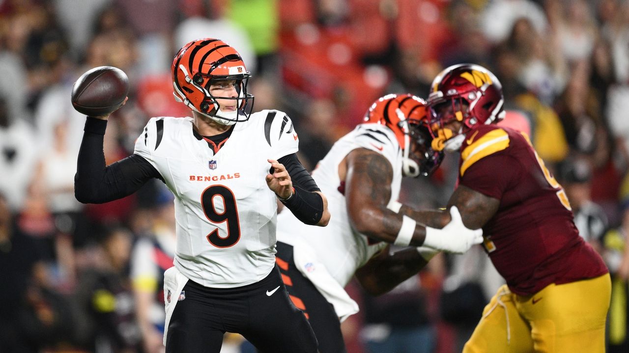 Joe Burrow directs two touchdown drives, Bengals outlast Jayden Daniels' Commanders for 31-17 ...