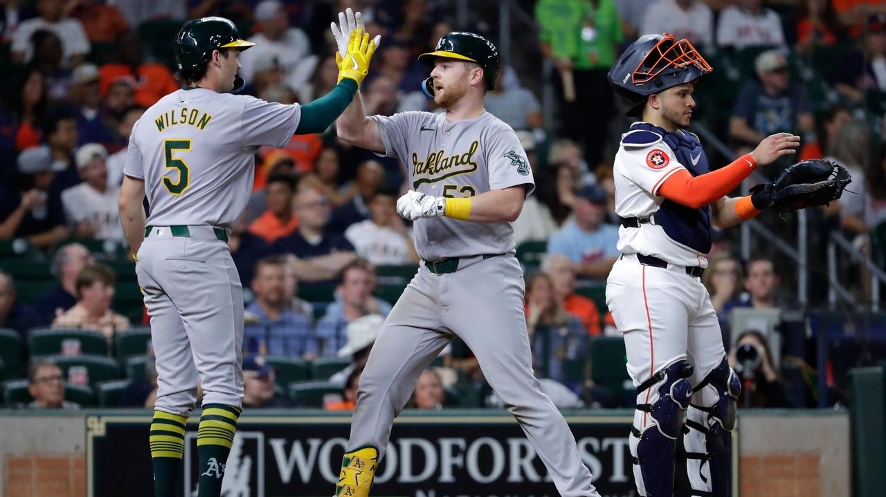 Kyle McCann homers, Brent Rooker drives in 2 as Athletics beat Astros 5 ...