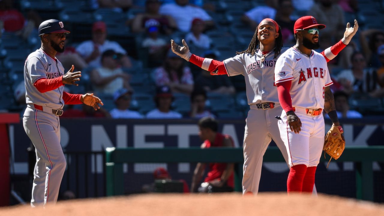 Abrams' 2-run triple in 11th helps Nats beat Angels; Washington's Wood walked intentionally 4 ...