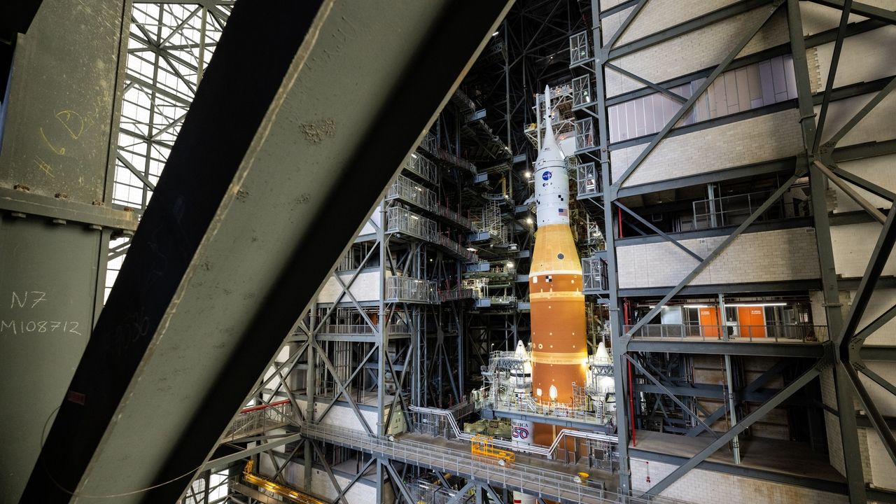 NASA's new moon rocket heads to the pad ahead of astronaut launch as ...