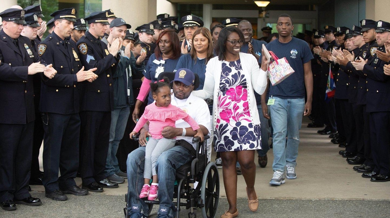 NYPD cop Dalsh Veve heads home after dragged by fleeing car - Newsday