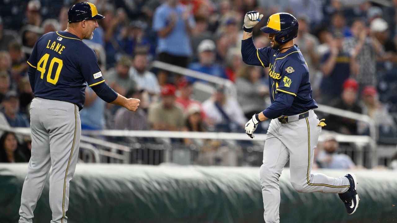 Blake Perkins homers twice as Brewers get 25 hits in 16-9 win over ...