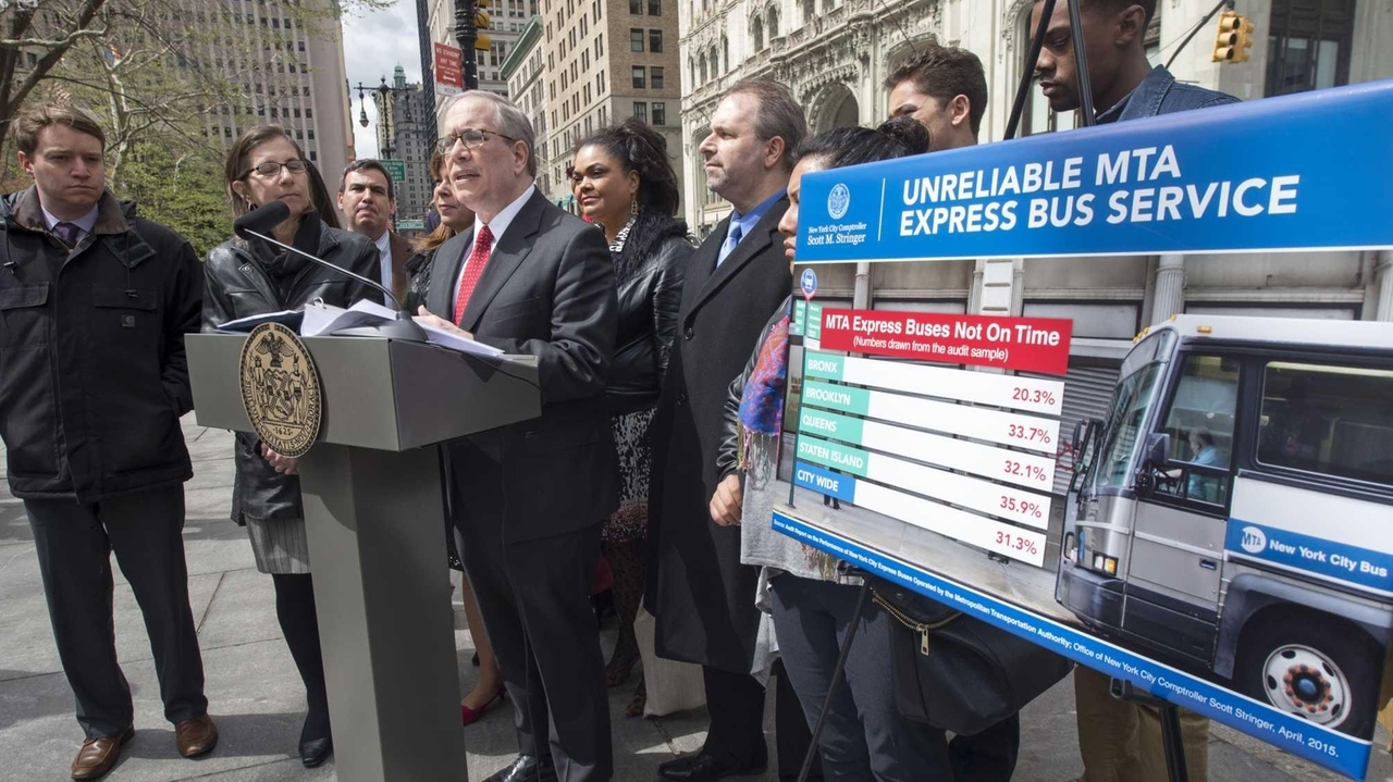 Express buses in NYC late more than 30% of the time, Stringer reports ...