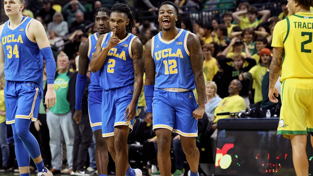 Dylan Andrews banks in 3 with 0.4 seconds left to lift UCLA past No. 12 ...