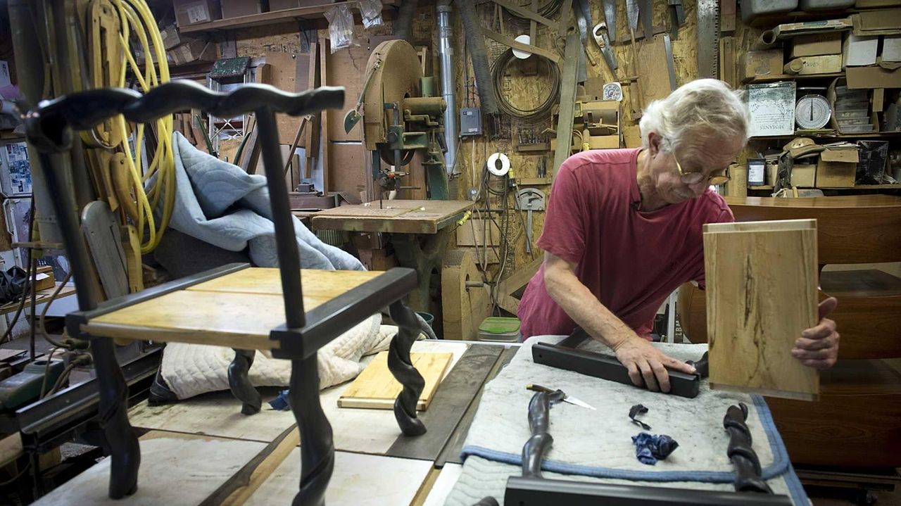 David N. Ebner sculpts furniture like art - Newsday