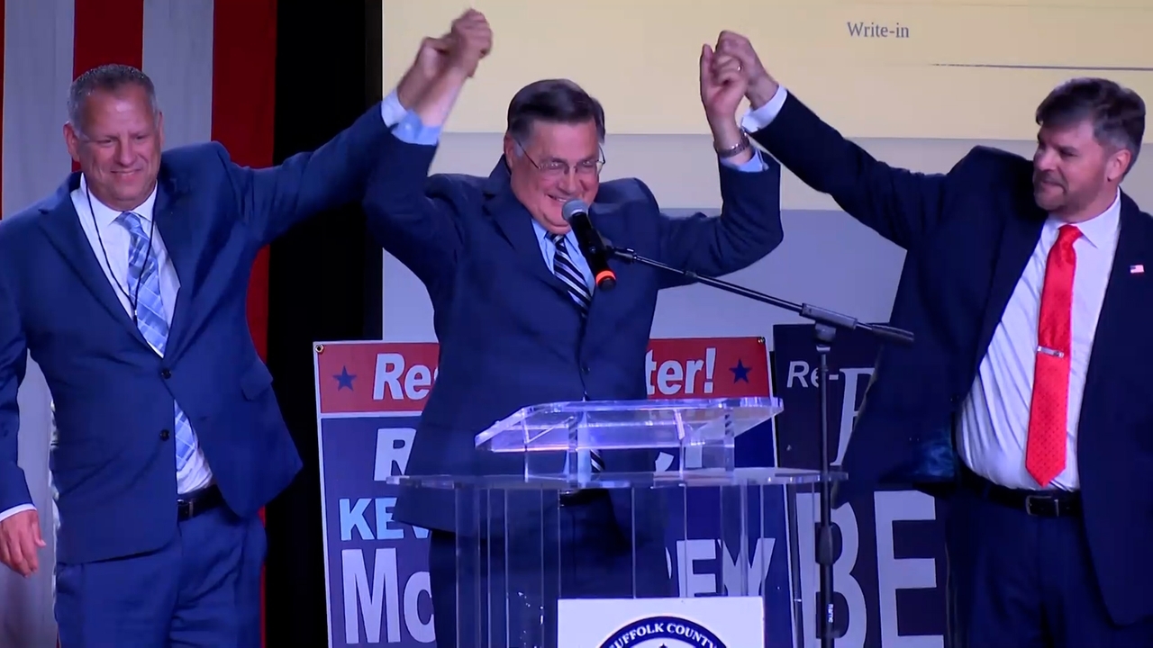 Ed Romaine Gives His Acceptance Speech In The Race For Suffolk County