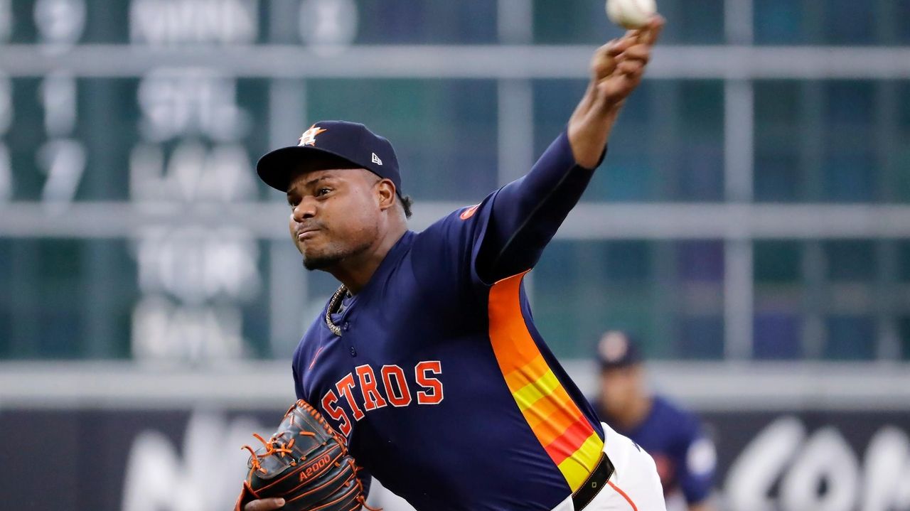 Valdez strikes out eight in seven innings, Astros limit A's to two hits ...