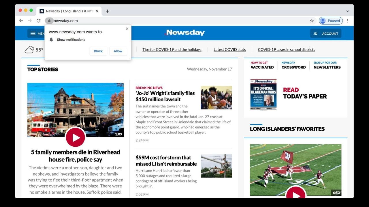 How to sign up for push notifications from Newsday - Newsday
