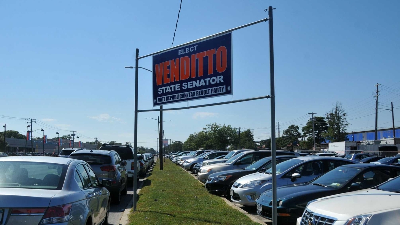 Michael Venditto signs taken down in Oyster Bay - Newsday