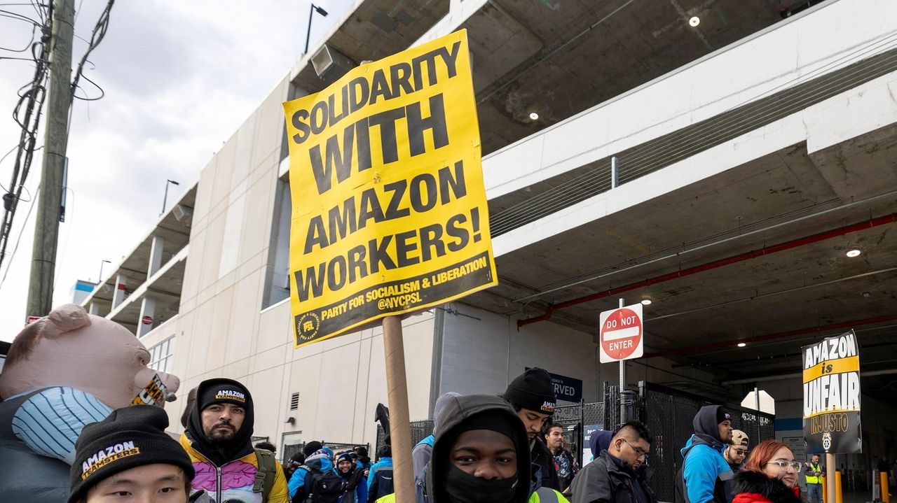 Amazon drivers in Queens join strike, Long Island spared - Newsday
