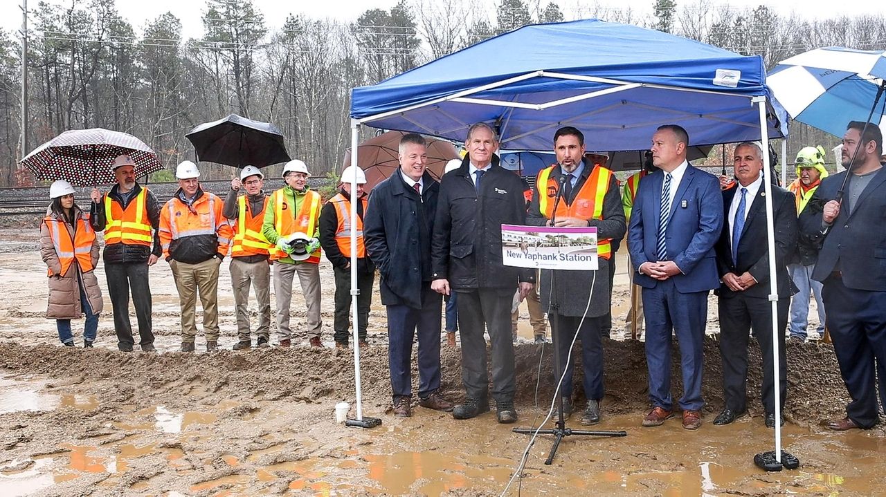 Officials break ground at new LIRR Yaphank train station - Newsday