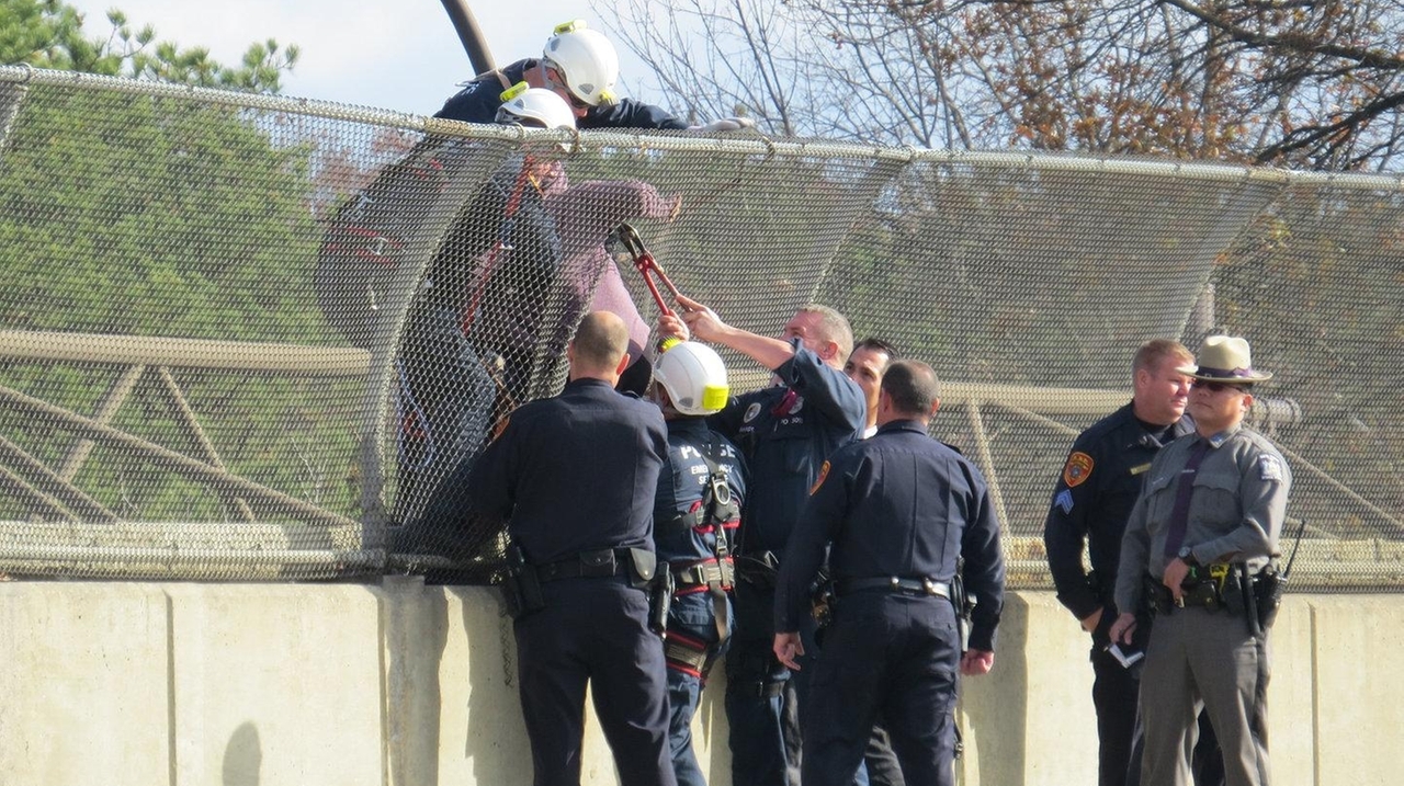 Police say they talked woman out of jumping off overpass - Newsday