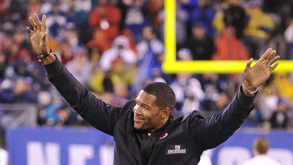 Old leaders Michael Strahan, Jessie Armstead fire up Giants - Newsday