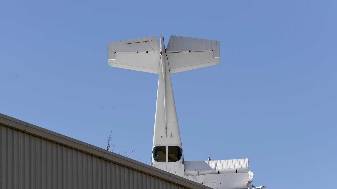 Pilot Escapes With Minor Injuries When Small Plane Crashes Into Hangar