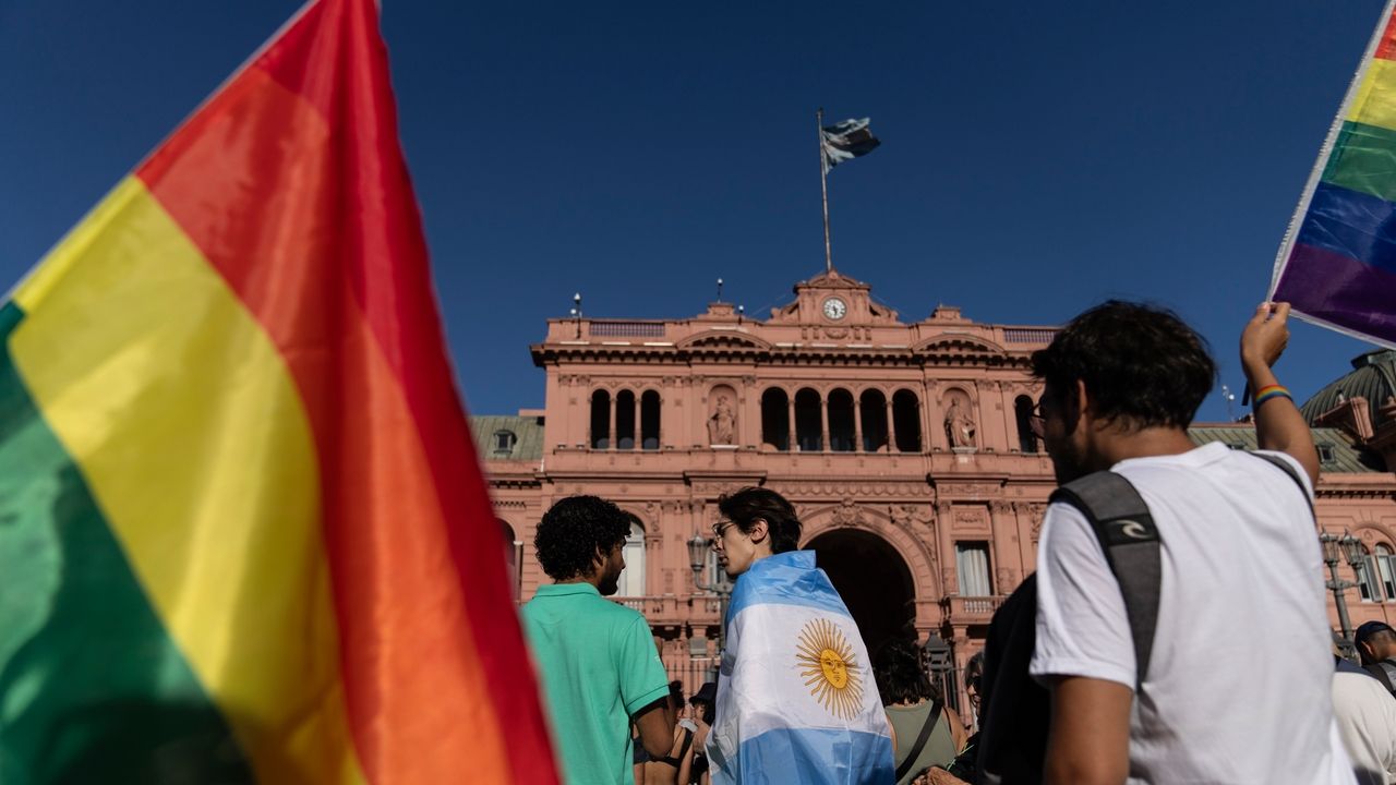 Argentines protest President Milei's diatribe against 'wokeism' at ...
