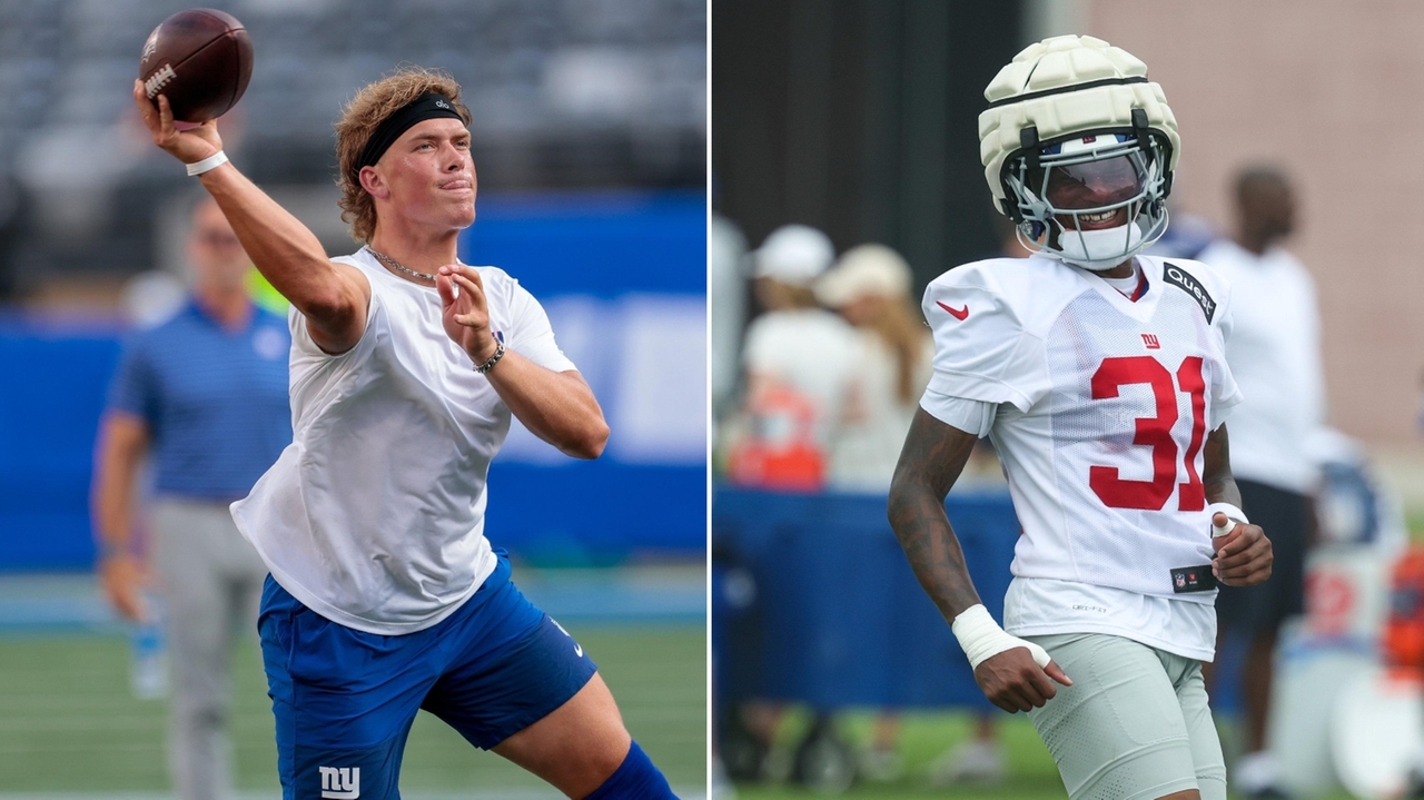 Competition between Giants' Jaxson Dart, CB Nic Jones sharpens their ...