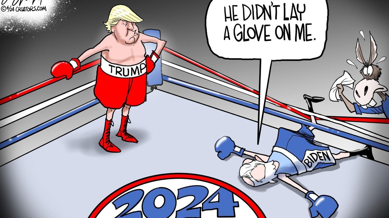 Biden, Trump presidential debate cartoons - Newsday