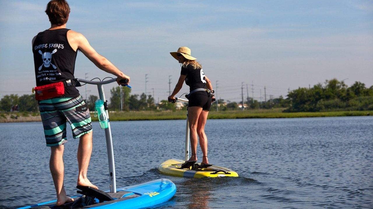 Pedal power on these boards, a stand-up alternative to kayaks - Newsday