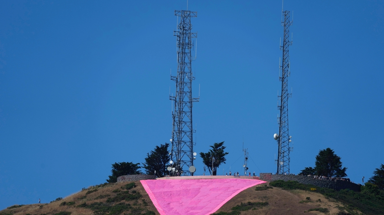 San Francisco displays the largest ever pink triangle for Pride month ...