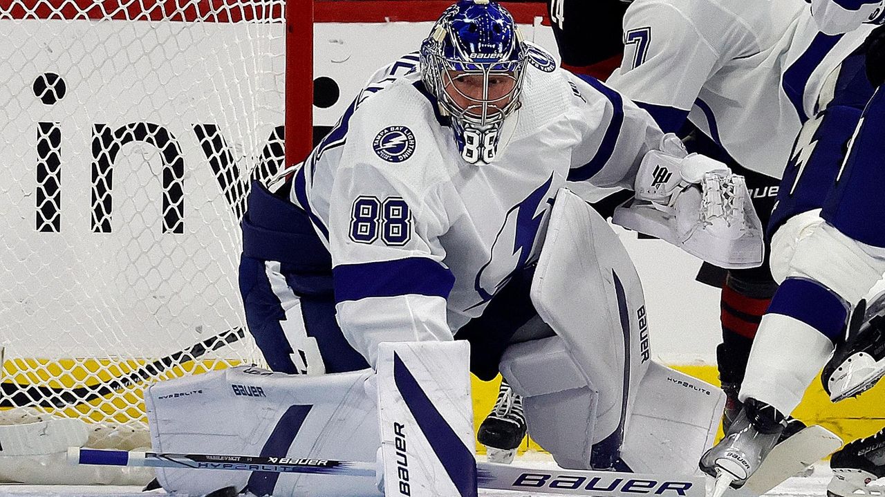 Vasilevskiy wins his season debut and Brayden Point has a hat trick as ...