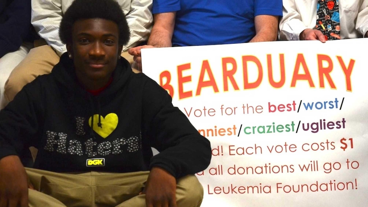 H.B. Thompson Middle School teachers grow beards in support of student ...