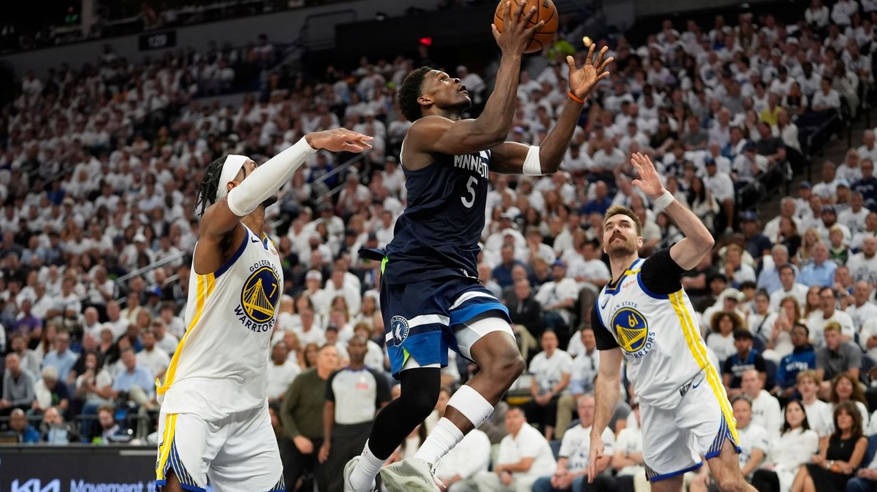 Timberwolves beat Warriors in Game 5 to reach Western Conference finals ...