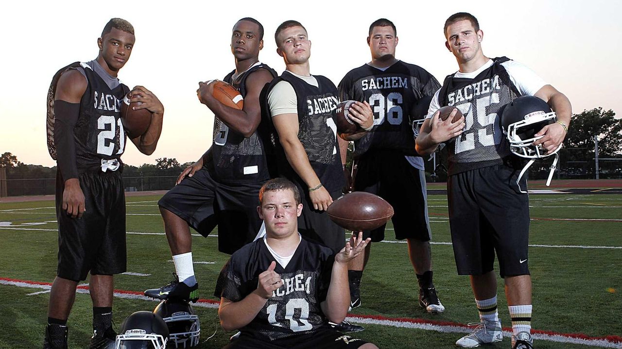 Sachem North football practice - Newsday