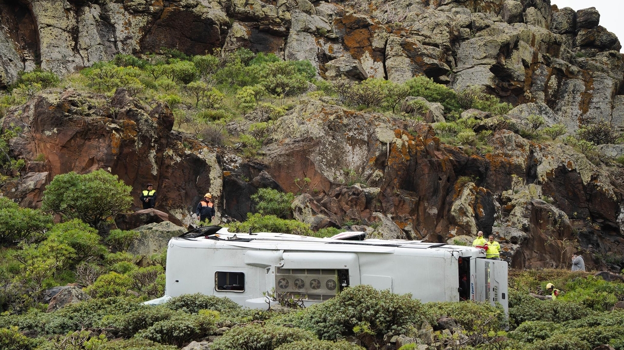 1 killed, 27 injured as tourist bus plunges into a ravine in Spain's ...