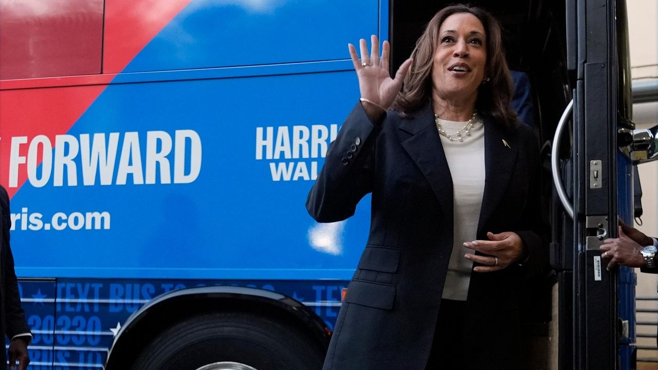The Latest: Trump campaigns in Michigan, Wisconsin; Harris sit down for ...