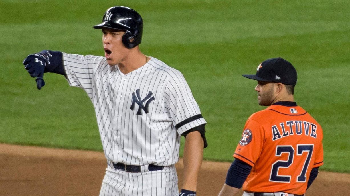 Aaron Judge has adventure on bases, then homers in Yankees’ Game 4 win over Astros - Newsday