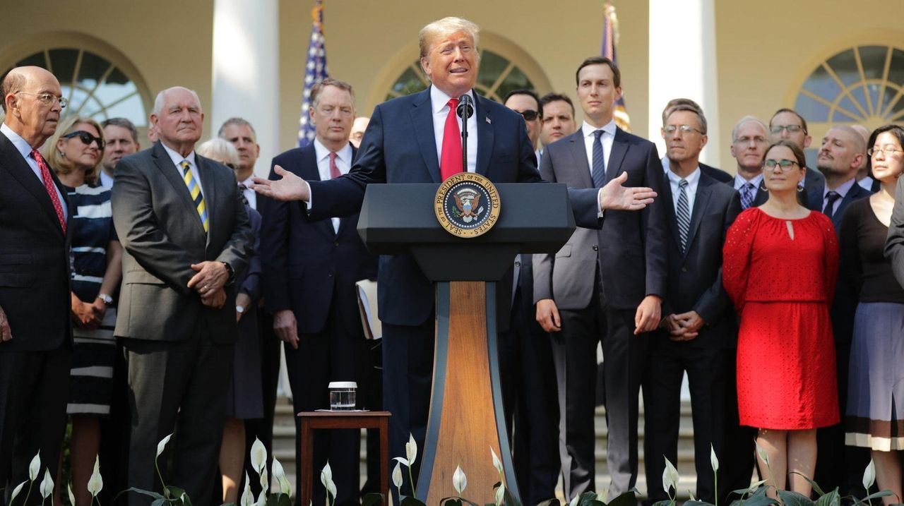 Trump hails deal with Canada and Mexico as a trade up from NAFTA - Newsday