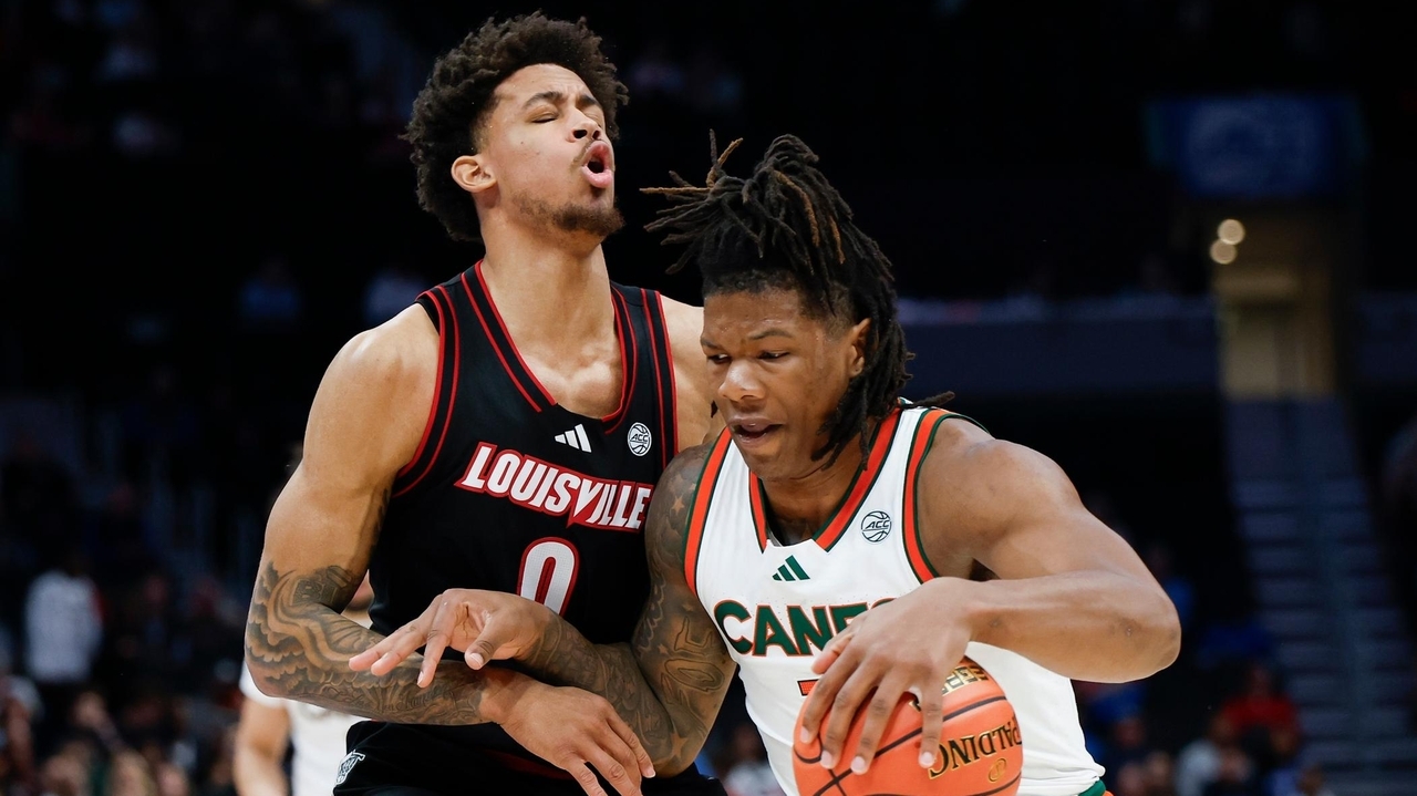 Mailk Reneau's big second half lifts Miami past No. 24 Louisville 78-73 ...