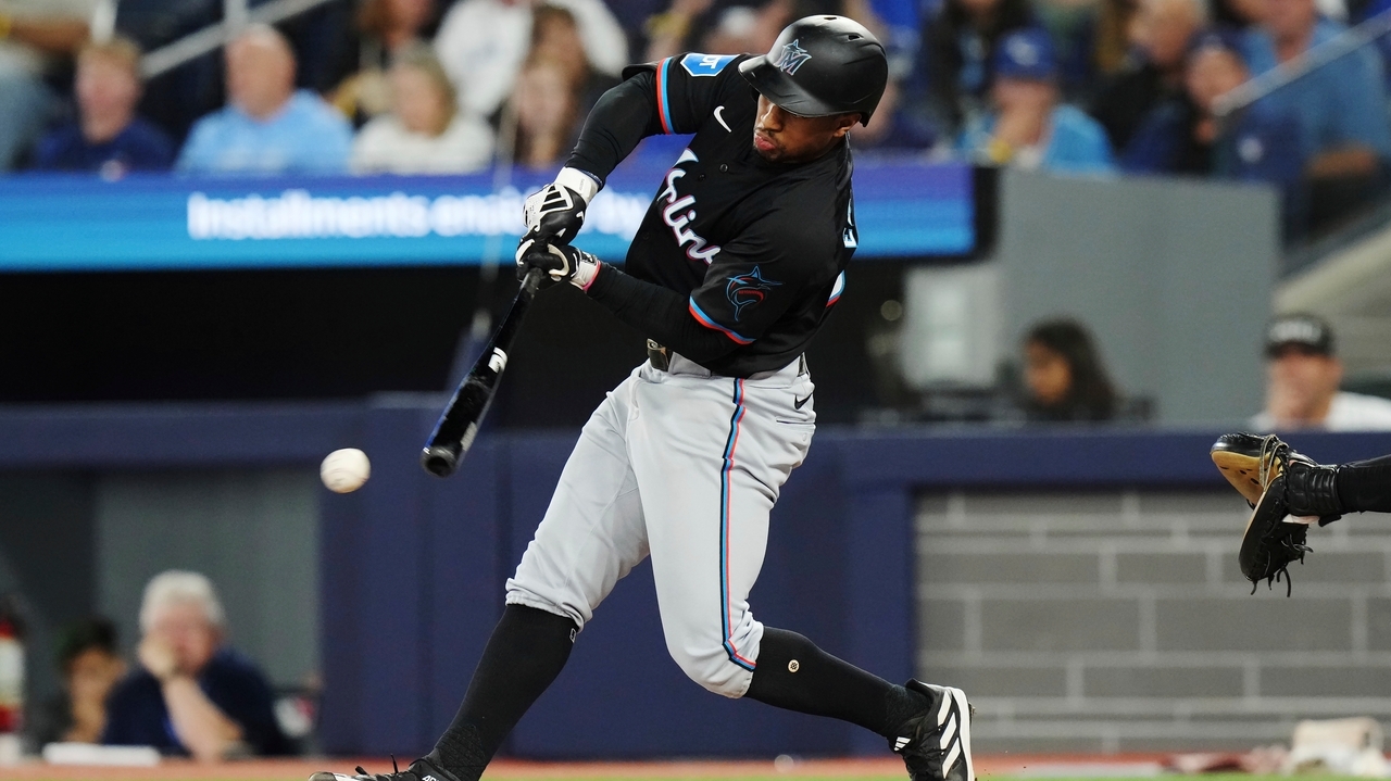 Xavier Edwards has MLB's first three-triple game since 2014 as Marlins ...
