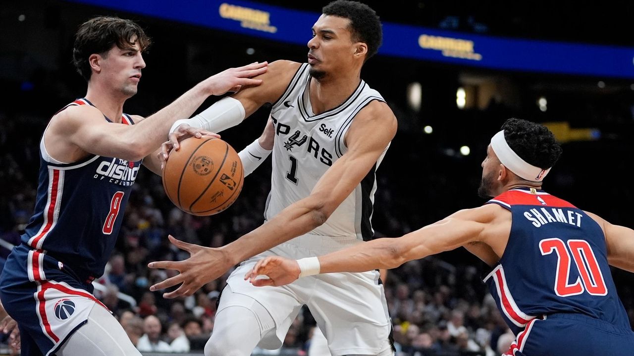 Wembanyama returns to score 24 points, lead Spurs over Wizards, 131-127 - Newsday