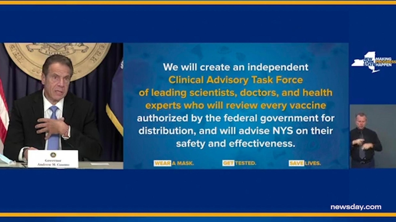 Gov. Cuomo sets up vaccine task force - Newsday