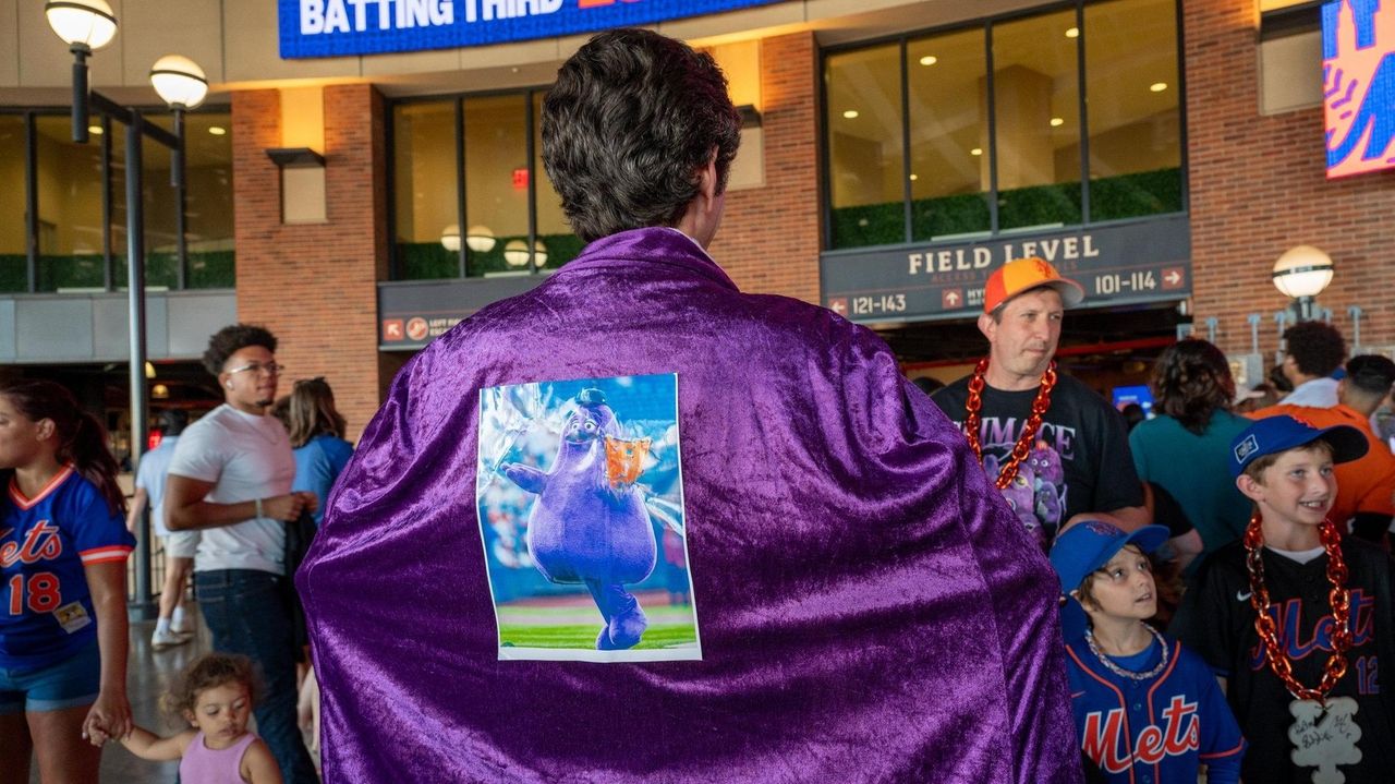 Good luck Grimace: Mets fans embrace McDonald's mascot - Newsday