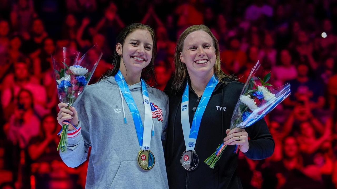 On a night for doubling up, Lilly King also takes home an engagement ...