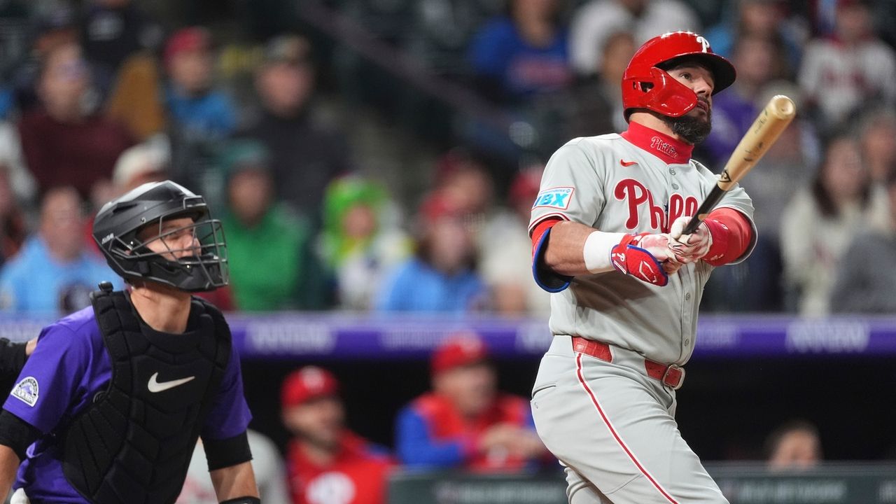 Schwarber hits 300th homer and Phillies rally past Rockies 9-3 to move into 1st place - Newsday