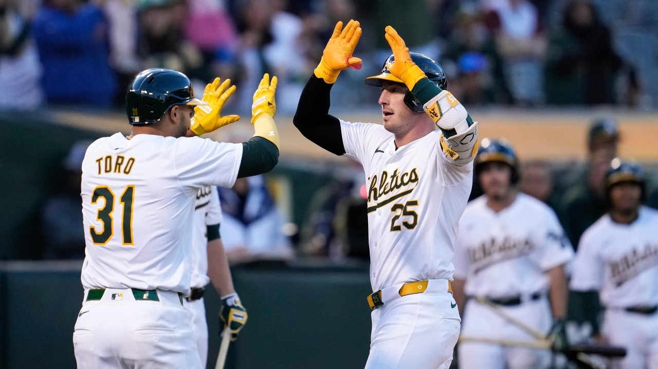 Brent Rooker's 2-run homer leads A's to fifth straight win, 3-1 over ...