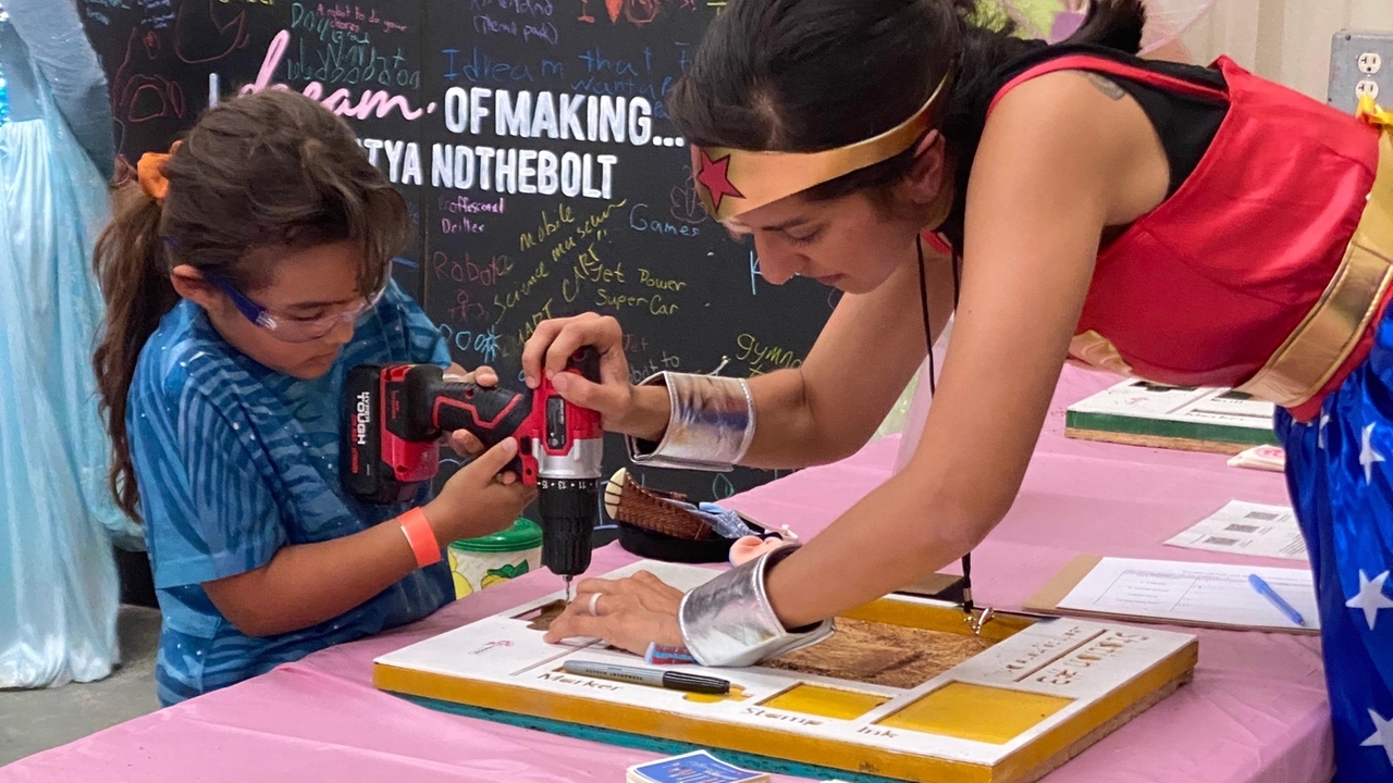 Kids can learn to use power tools and play with robots at the Maker ...