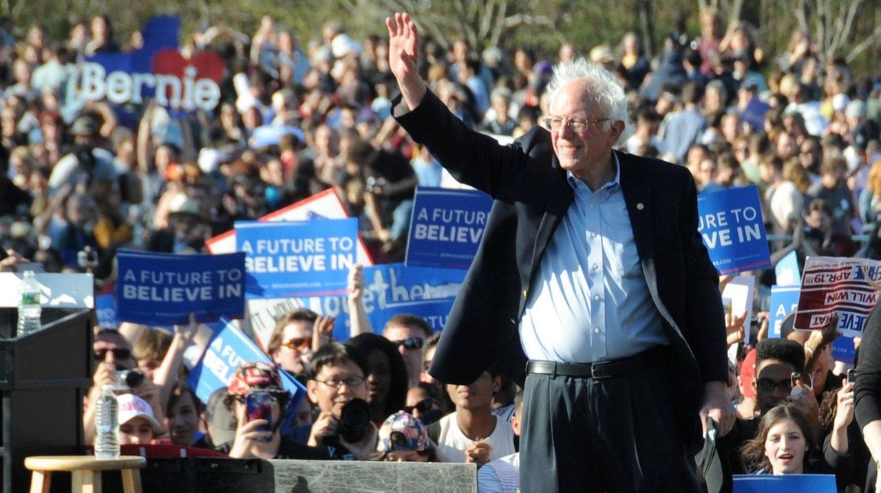 Bernie Sanders hosts rally in Brooklyn; tours housing project - Newsday