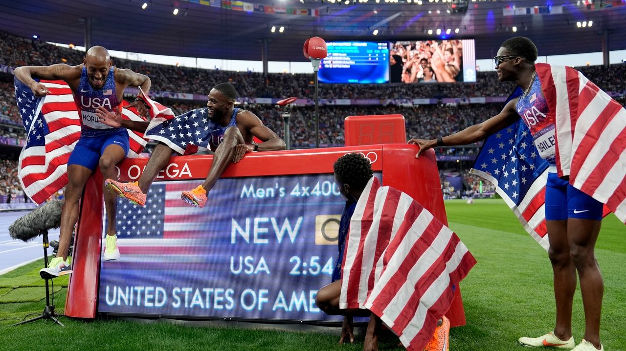 2024 Olympics records list: US men's 4x400M relay team sets a new mark ...