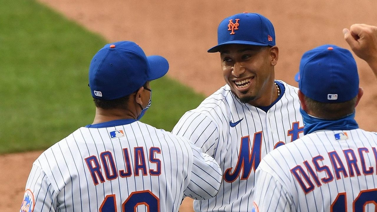 After his first win as manager, Mets' Luis Rojas gets game ball from ...