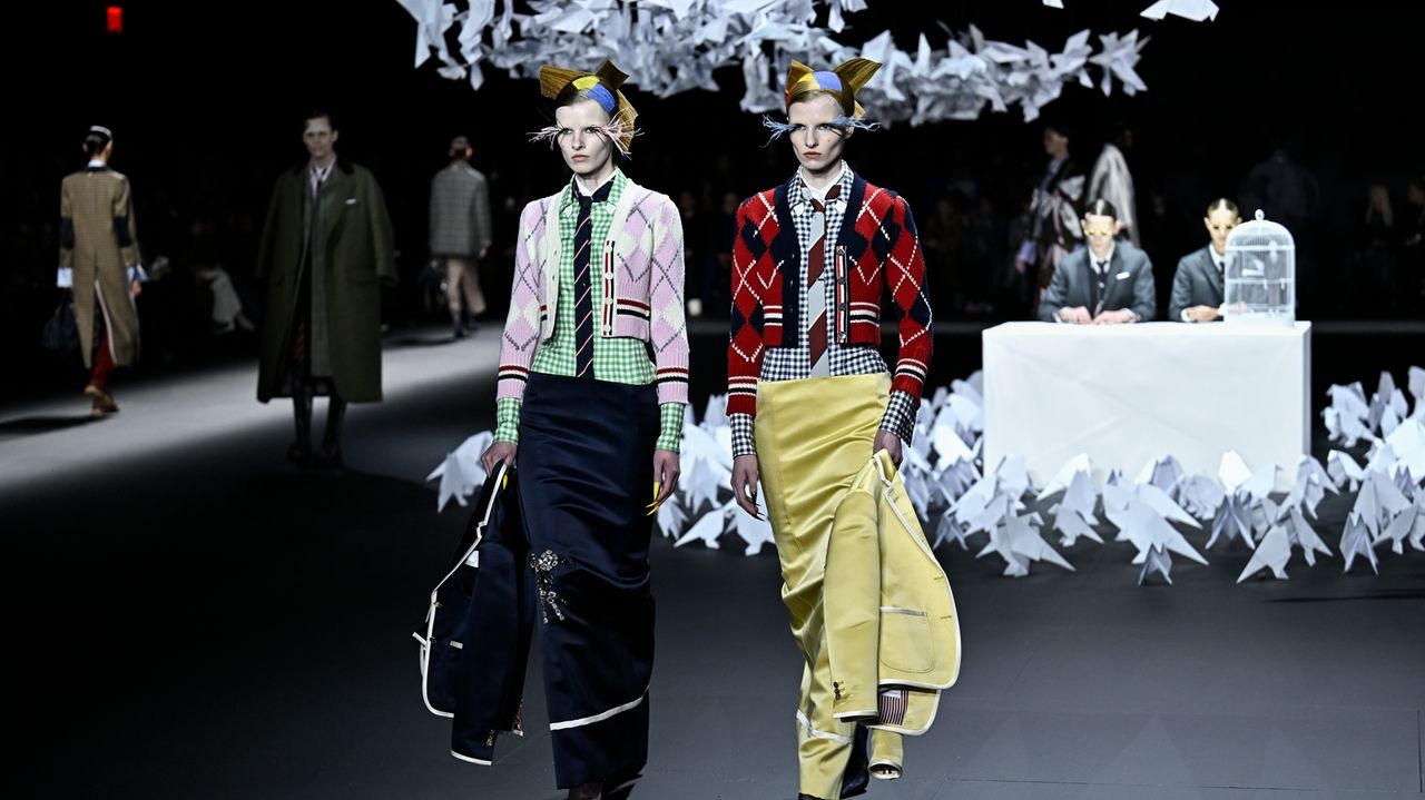 Designer Thom Browne builds a world of origami magic for a fantastical ...