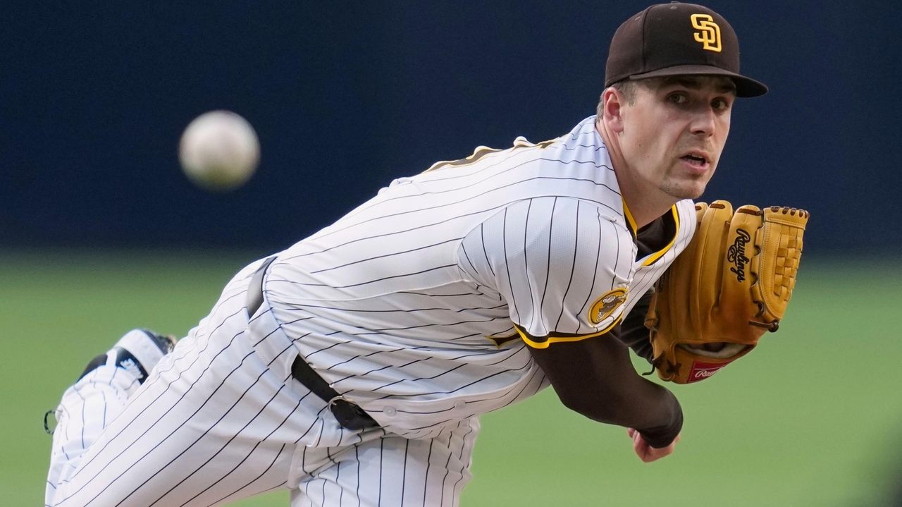 Padres rookie righty Bergert knocked out of game by line drive off his ...