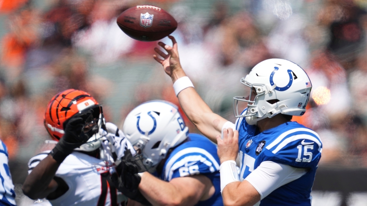 Third-string QB Riley Leonard shines as Colts beat Bengals 41-14 in ...
