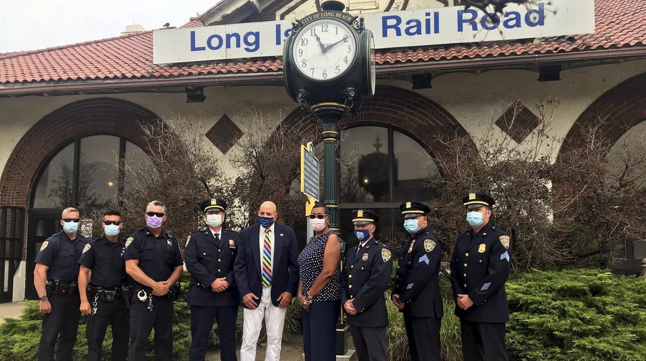 Long Beach dedicates new clock, police memorial - Newsday
